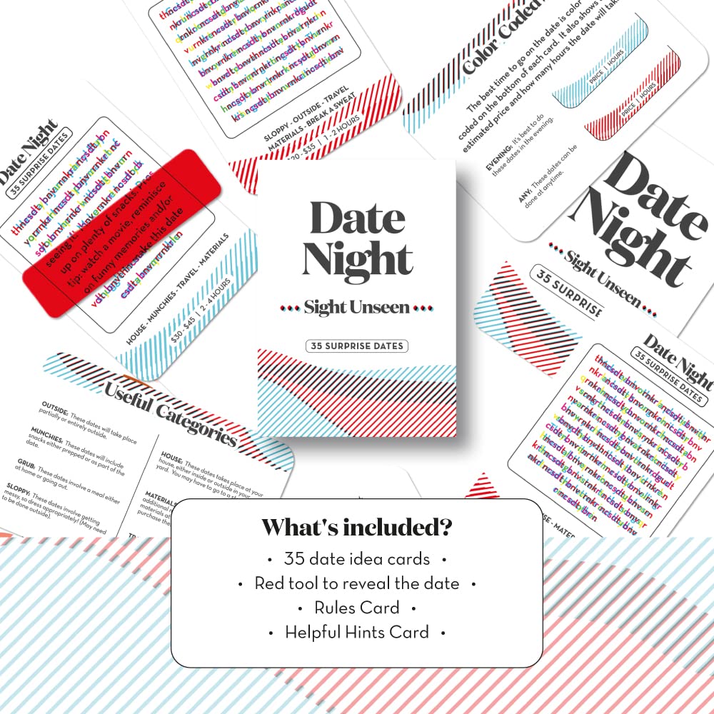 Fun & Adventurous Date Night Ideas - Romantic Couples Gift for: Girlfriend, Boyfriend, Newlywed, Wife, Husband, Him, Her or Anniversary