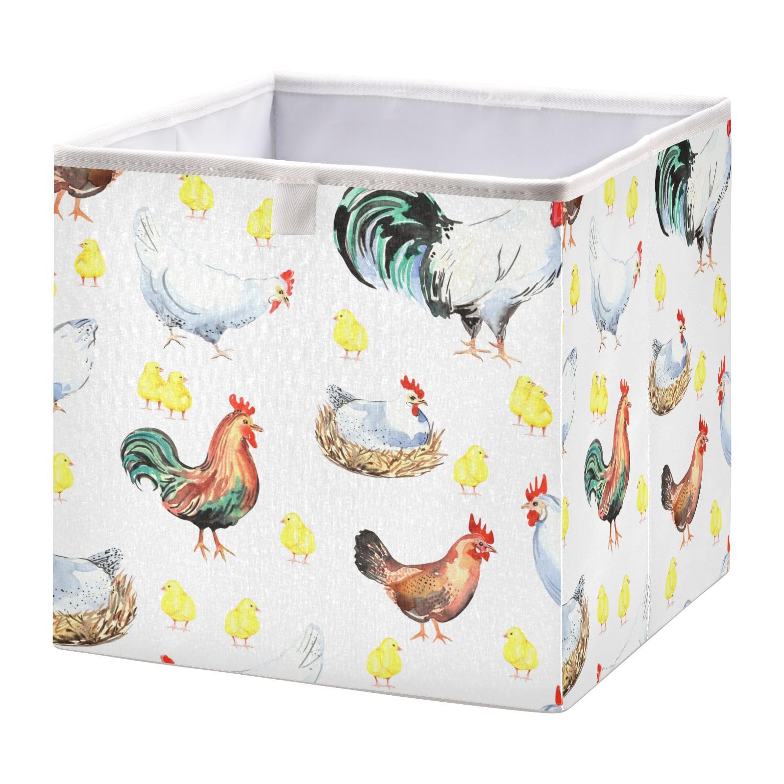 KOPIRIT Rooster Chicken Storage Baskets Clothing Closet Organizers Storage Bins Foldable Storage Box for Closet Shelves Organizing