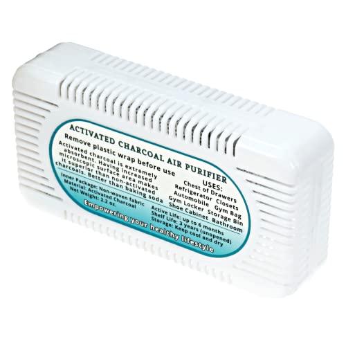 HANDS ON HYGIENE Refrigerator Air Purifier - Natural Activated Charcoal - More effective than baking soda - Eliminates odors from refrigerators, freezers, coolers and lunch boxes. (4)