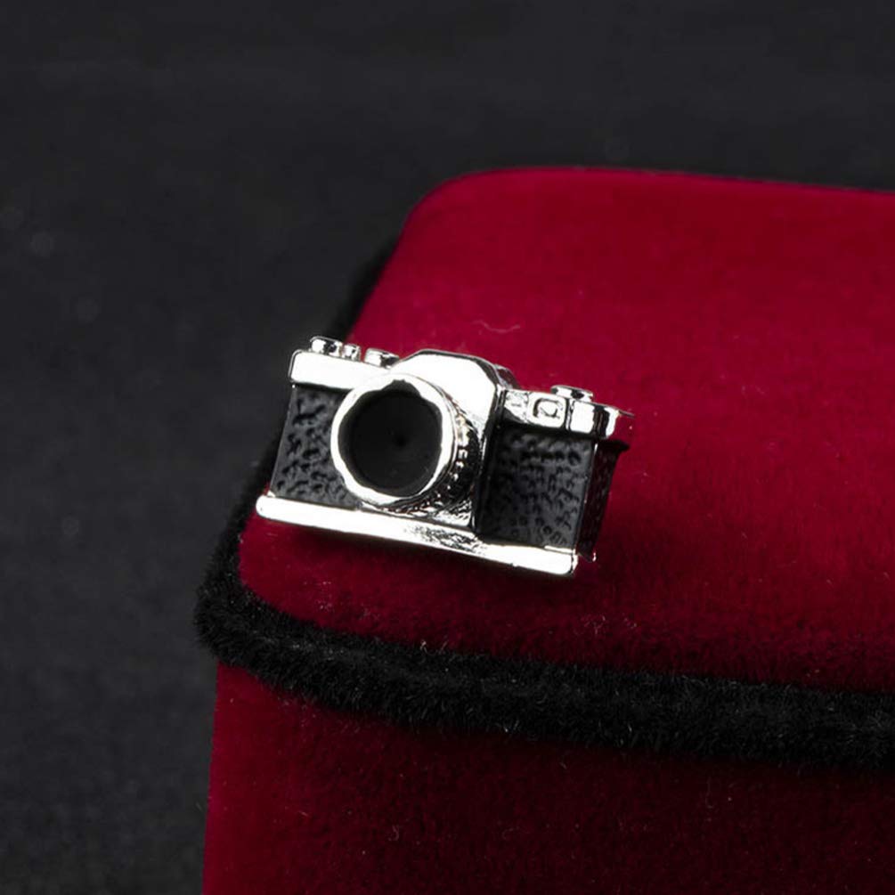 generic 1 Pair Camera Cufflinks Men Photographer Personality Cuff Studs Buttons with Gift Box Father Dad for Wedding Business Special Occasions, as shown, 1.9x1.1cm, PQS093214F1