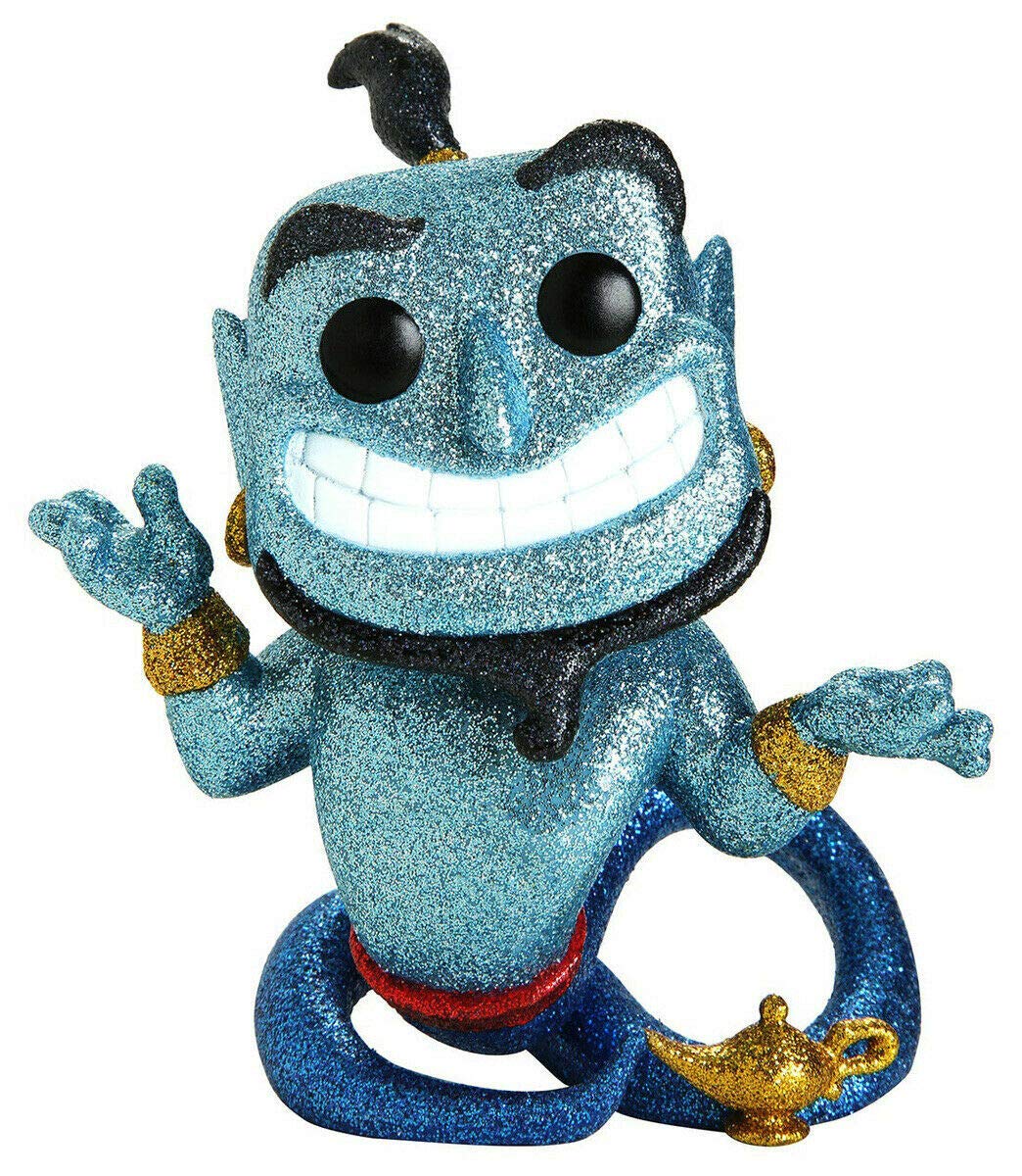 Funko Movies: Aladdin - Diamond Glitter Genie with Lamp Collectible Figure, Multicolor
