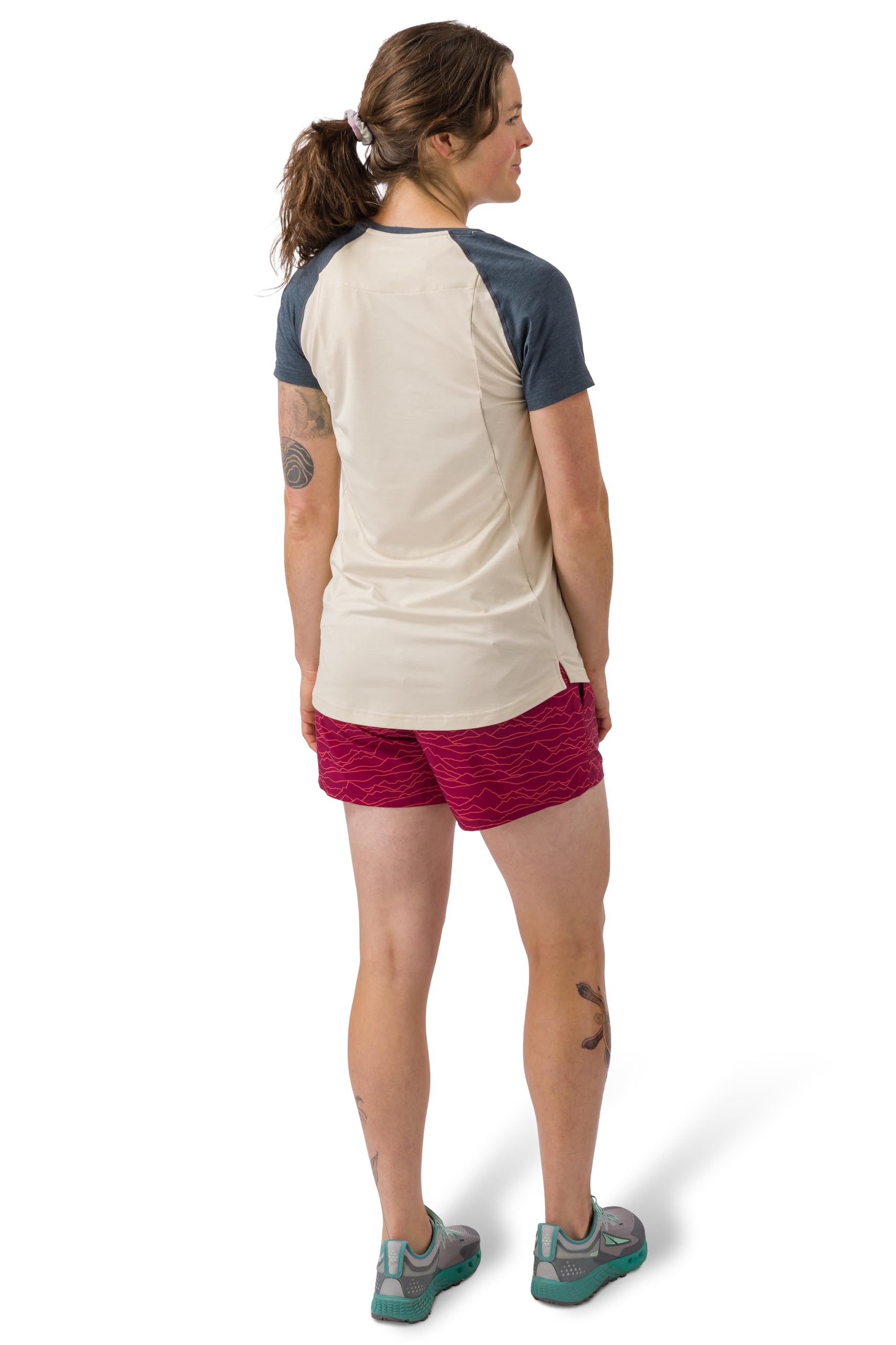 Flylow Women's Jessi Shirt - Breathable, Short-Sleeve T-Shirt for Mountain Biking and Trail Running - Shadow/Cloud - Large