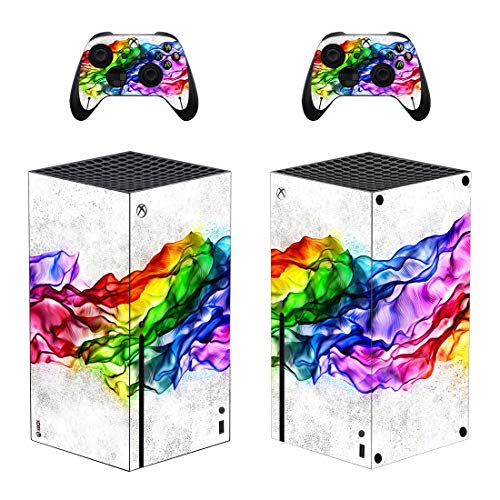 FELIPE SEIJI KUBA Protective Vinyl Skin Decal Cover for Xbox Series X Console Wrap Sticker Skins with Two Free Wireless Controller Decals multi color