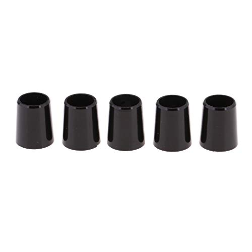 Esquirla 5Pcs/Set Golf Woods Shaft Ferrules End Caps Cover Replacement Spare Shaft Sleeve for Irons/Woods Shaft, Black, 0.370