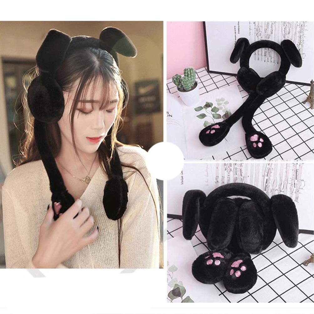 generic Rabbit Ear Earmuffs Easter Rabbit Ear Headbands Winter Ear Warmers for Women Girls White 305B2RYP3317Z
