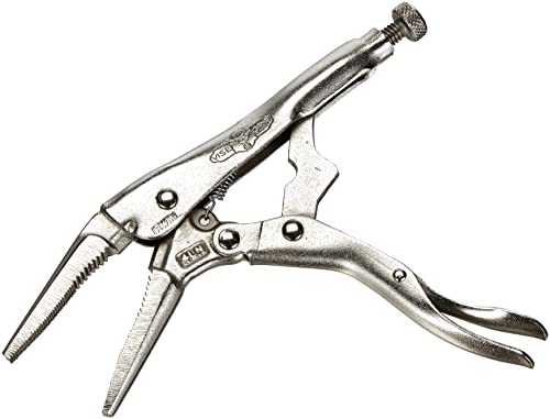 IRWIN VISE-GRIP Original Locking Pliers, Long Nose, 4-Inch (1602L3),Silver,100mm