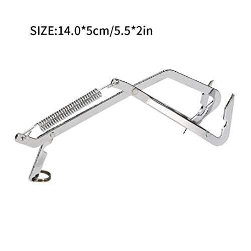 Fishing Pole Accessories,Fishing Crab Grabber Stainless Steel Double Hook Catch Tool Grabbing Tool Clamps Silver