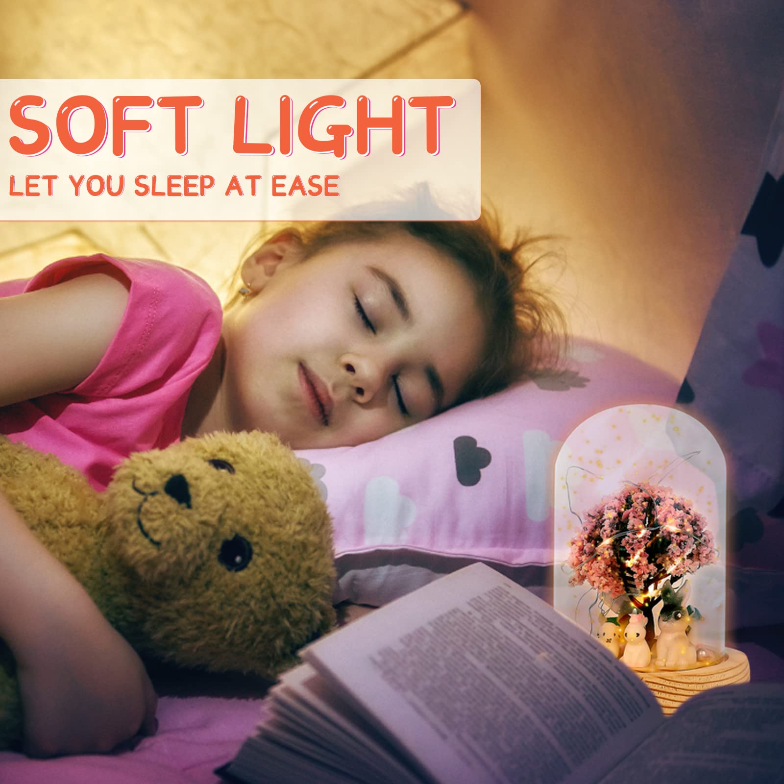 IEKEODI Make Your Own Magic Night Light, DIY Night Light Kit for Girls,Arts and Crafts Nightlight Project Novelty for Girls Ages 6-8