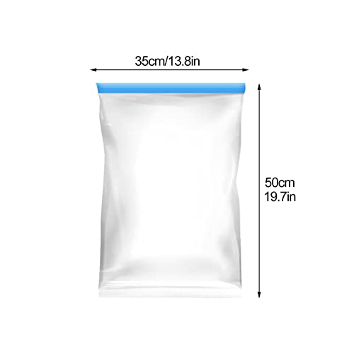 HANTURE 10Pcs Vacuum Travel Compression Bags Reusable Rolling Travel Space Saver Bags for Packing Suitcases Waterproof Clear Travel Storage Organizers Sacks, 13.7x19.6inch