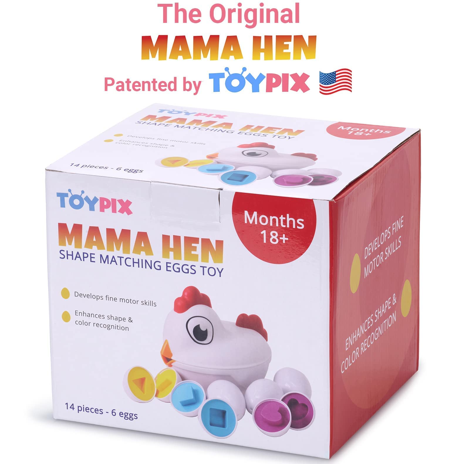 Egg Toy Set Matching Eggs for Toddlers 1-3 – x6 Toy Eggs Play Eggs That Crack Open | Great Montessori Easter Gift
