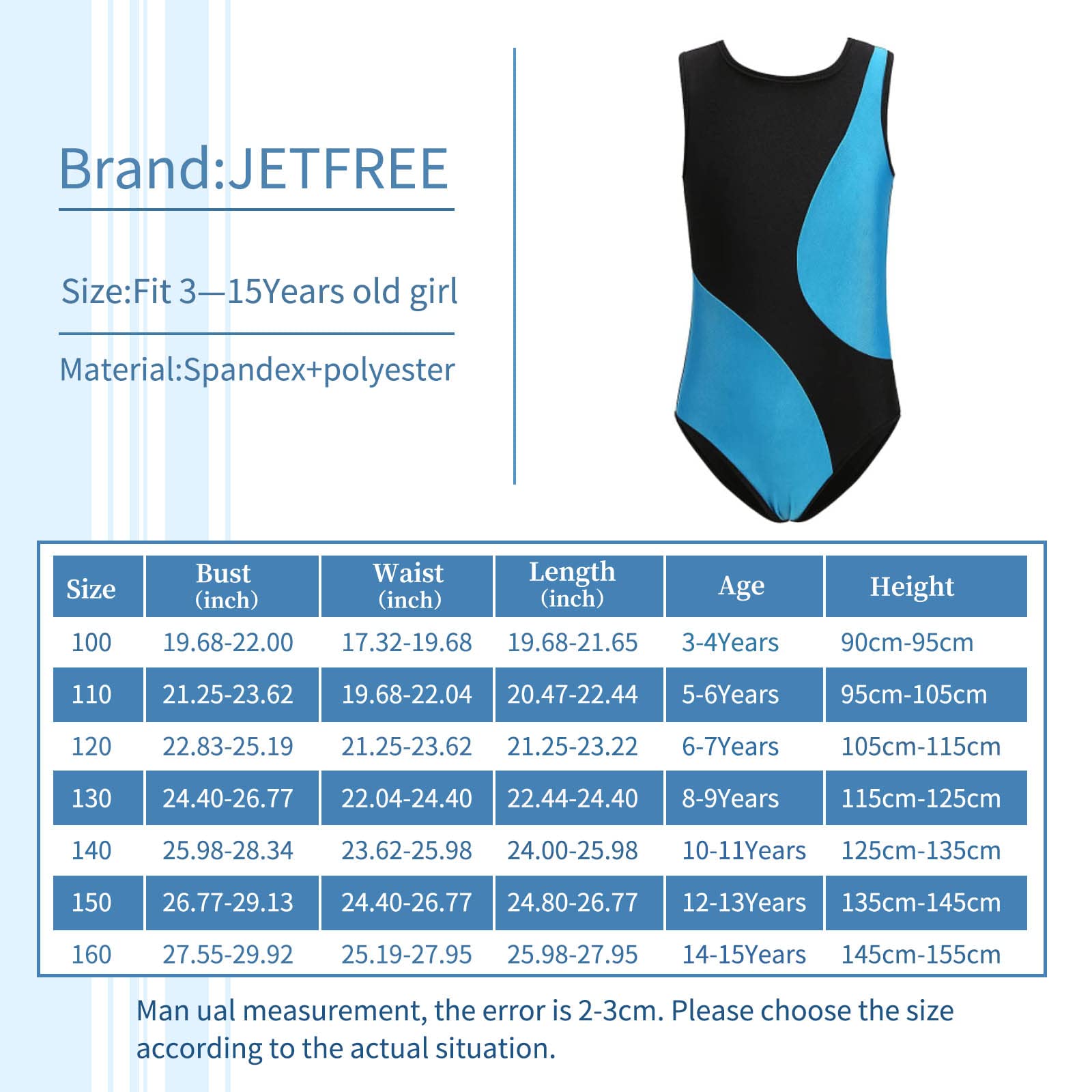 Gymnastics Leotards for Girls Athletic Clothes Activewear One-piece leotard for ballet (160(14-15T), gymnastics leotards E)