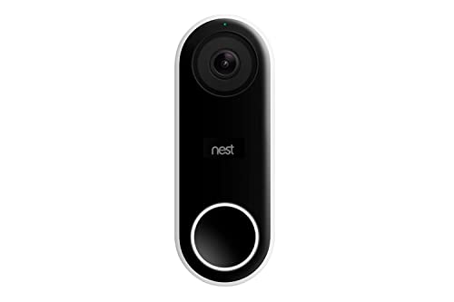 Google Nest Doorbell (Wired) Smart Wi-Fi Video Doorbell - Front Door Security Package Bundle (Charcoal Black)