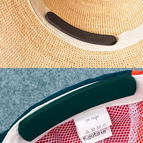 monochef 30pcs Hat Size Tape Hat Size Reducer Inserts Liner Foam Reducing Sizing Tape Sizer Self Adhesive for Hats Caps Make Smaller Sweatband Black White