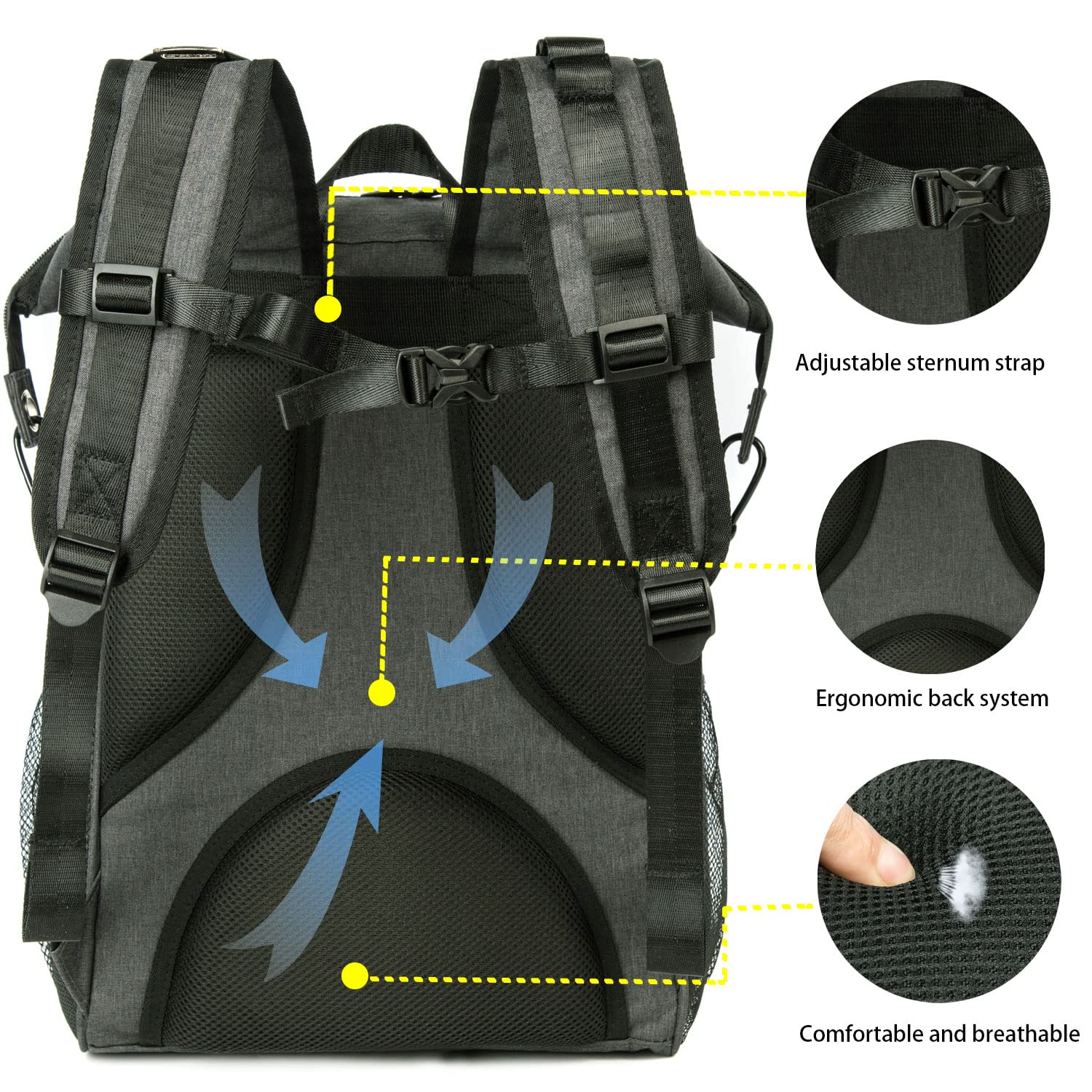 FANFAREE Backpack Cooler Insulated Waterproof Cooler Backpack Soft Lightweight with Cooler for Men Women to Lunch Picnic Fishing 30 Cans
