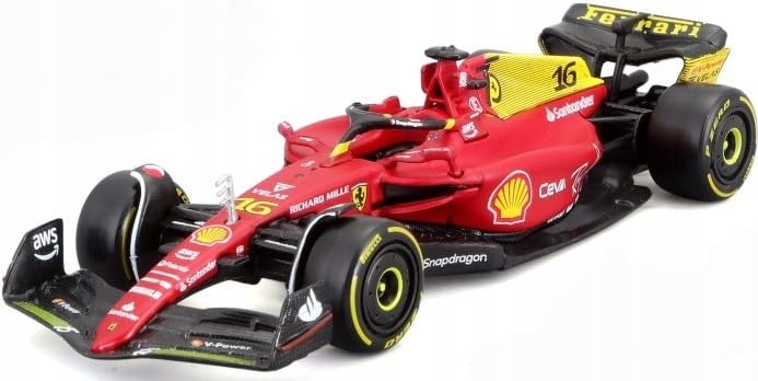F1-75#16 Charles Leclerc Giallo Modena 2nd Place Formula One F1 Italian GP (2022) "Formula Racing Series 1/43 Diecast Model Car by Bburago 36832CLMZ