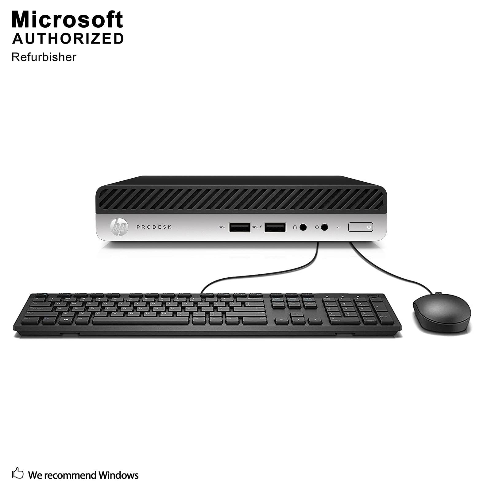 HP ProDesk 400 G3 Desktop Mini Computer, Intel Quad Core I5-6500T up to 3.1GHz, 16G DDR4, 512G SSD, N/A, WiFi, BT, DP, VGA, Windows 10 Pro 64 Bit Language Supports English/Spanish/French(Renewed)