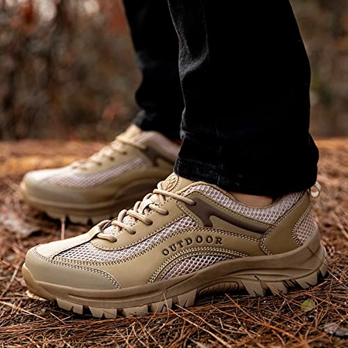 HARMOX Women's Men's Hiking Boot Anti-Slip Hiking Boots Women Waterproof Brown