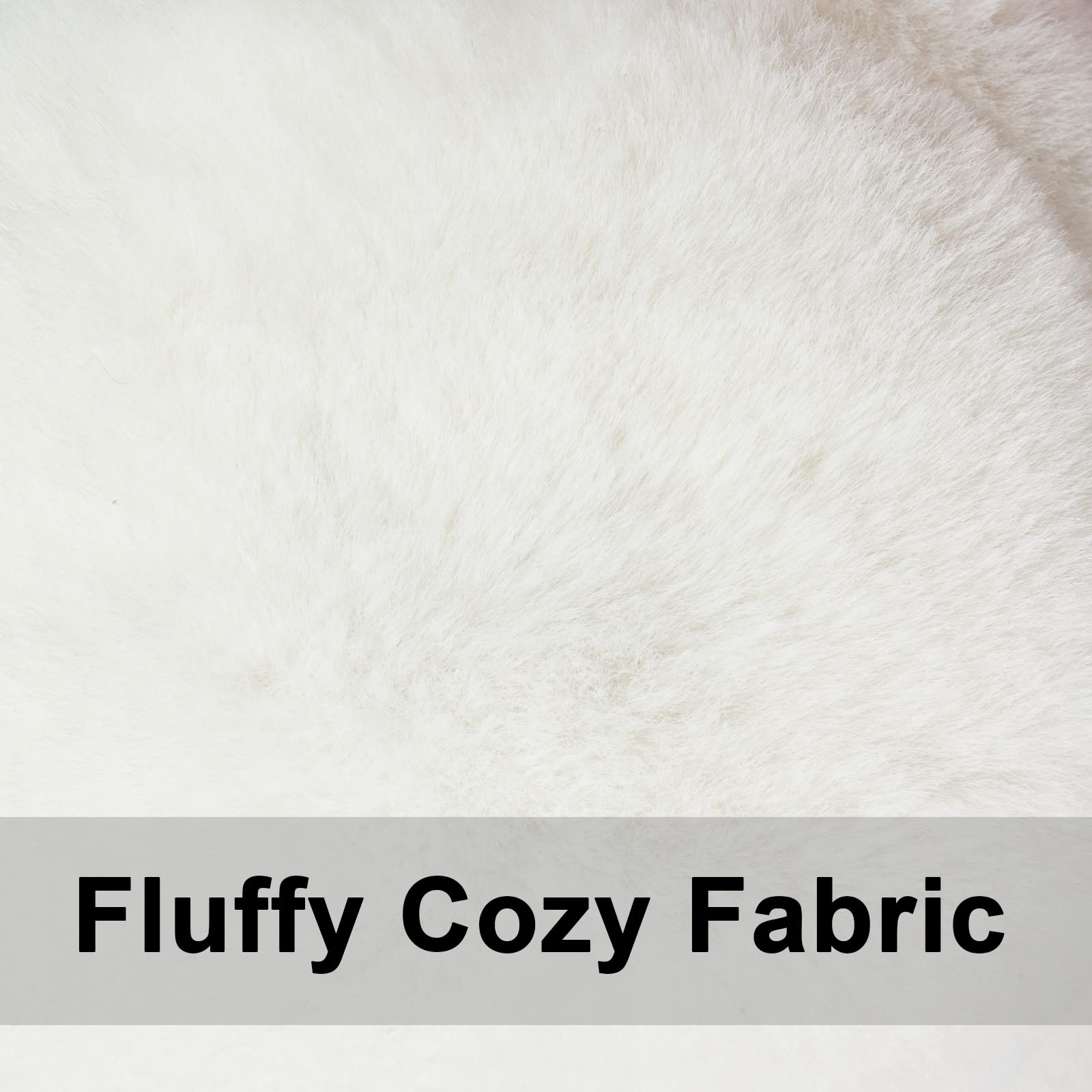 Golden Scute Winter Warm Earmuffs for Women, Cute Foldable Muffs Fluffy Faux-fur Ear Muffs with Headband(white)