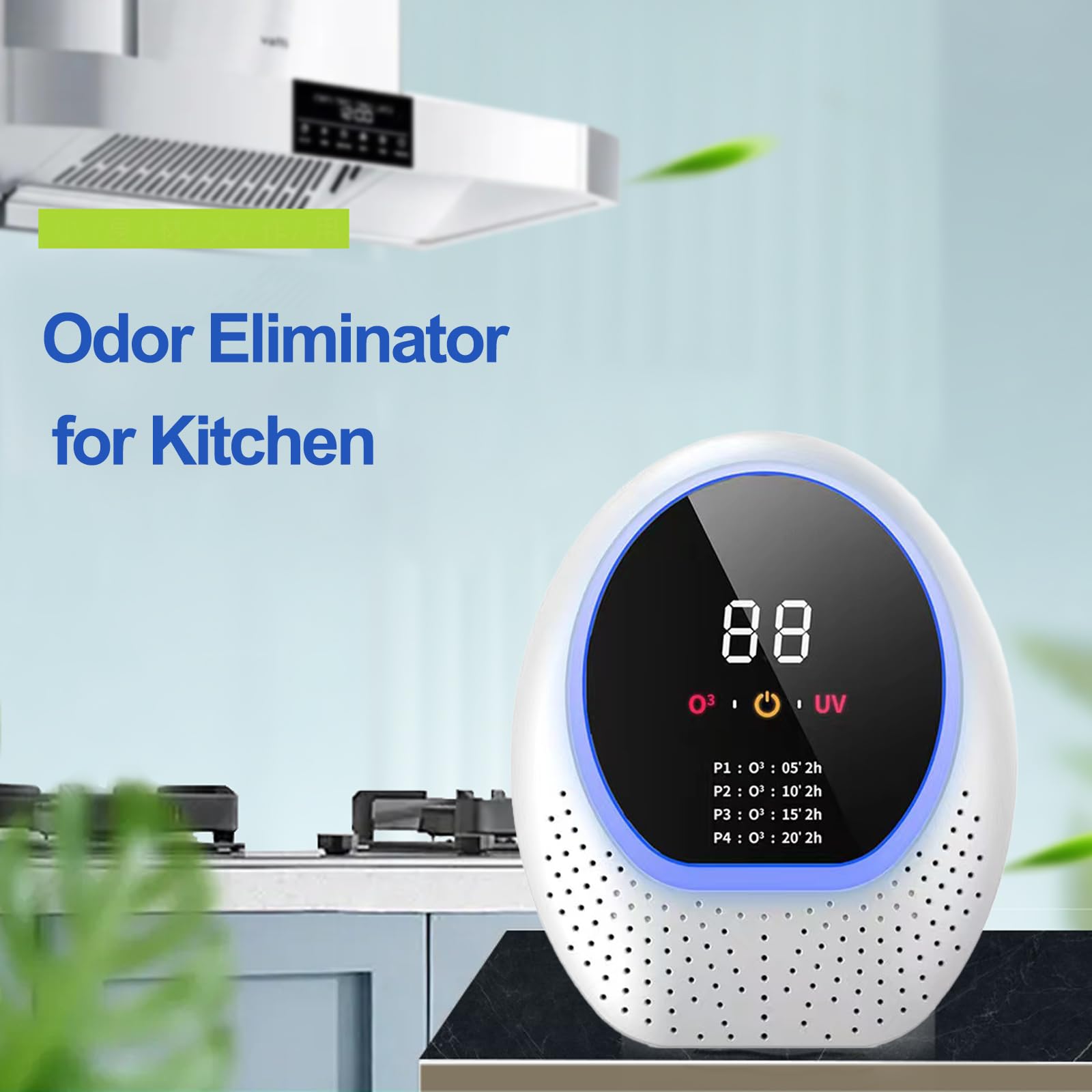 KLVEU Air Purifier for Home,Odor Eliminator Machine for Bedroom,Kitchen,Bathroom and Pets, Odors Removal for New House and Second-Hand Smoke (white), small