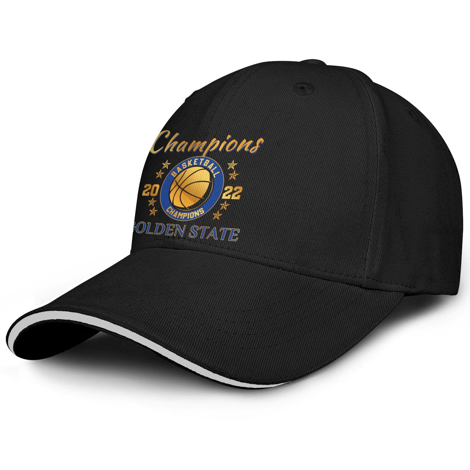 Golden State Basketball Fans Hat 2022 Championship Champs Cap Gifts Unisex Adjustable, Black-5, One Size