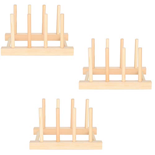 Wooden Plate Rack Organizer for Cabinet lid pots and Pans Dish Drying Vertical freestanding Racks Cutting Board Pot Holder Wood innerneed Bamboo Stand Cups Gadsby Kitchen