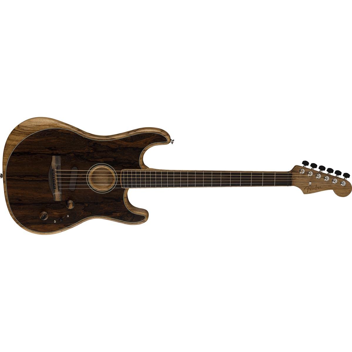 Fender American Acoustasonic Stratocaster Acoustic Guitar, Ebony Fingerboard, Ziricote