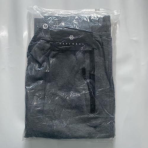 Gerlobal Men's 5" Gym Workout Shorts Fitted Running Athletic Bodybuilding Shorts for Men with Zipper Pockets Black,Large
