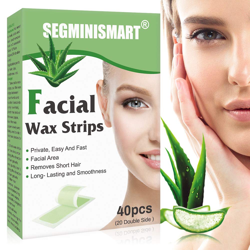 Facial Wax Strips,Hair Removal Wax Strip,Mini Face Wax Strips,Hair Removal Waxing Strips for Eyebrows,Lips,Sensitive Face