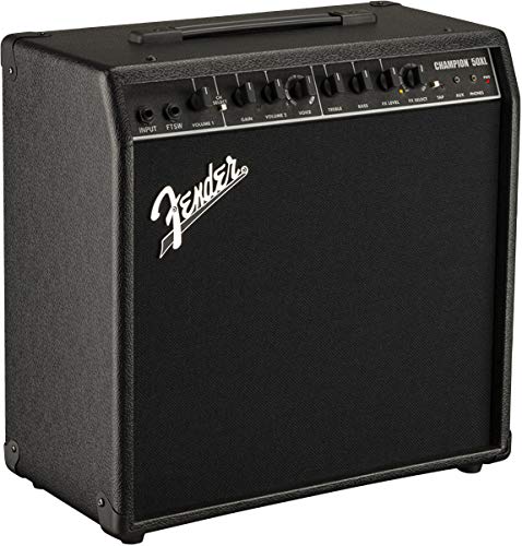 Fender Champion 50XL Guitar Combo Amplifier Bundle with Instrument Cable, Picks, and Austin Bazaar Instructional DVD