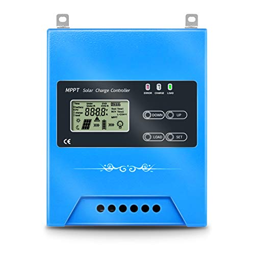 iSunergy 30A MPPT Solar Charge Controller 12V/24V Auto Working Buck Solar Panel Battery Regulator Maintainer with LCD Display for Solar Panel Battery Overload Protection