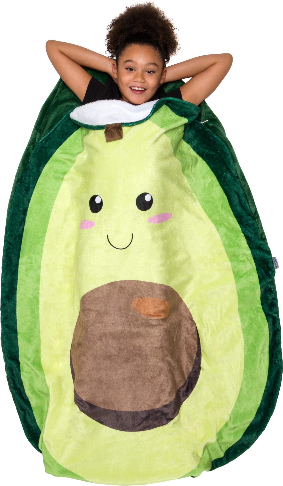 FUNZIEZ! Kids Avocado Blanket Sack - Comfy Blanket for Kids - Green - One Size