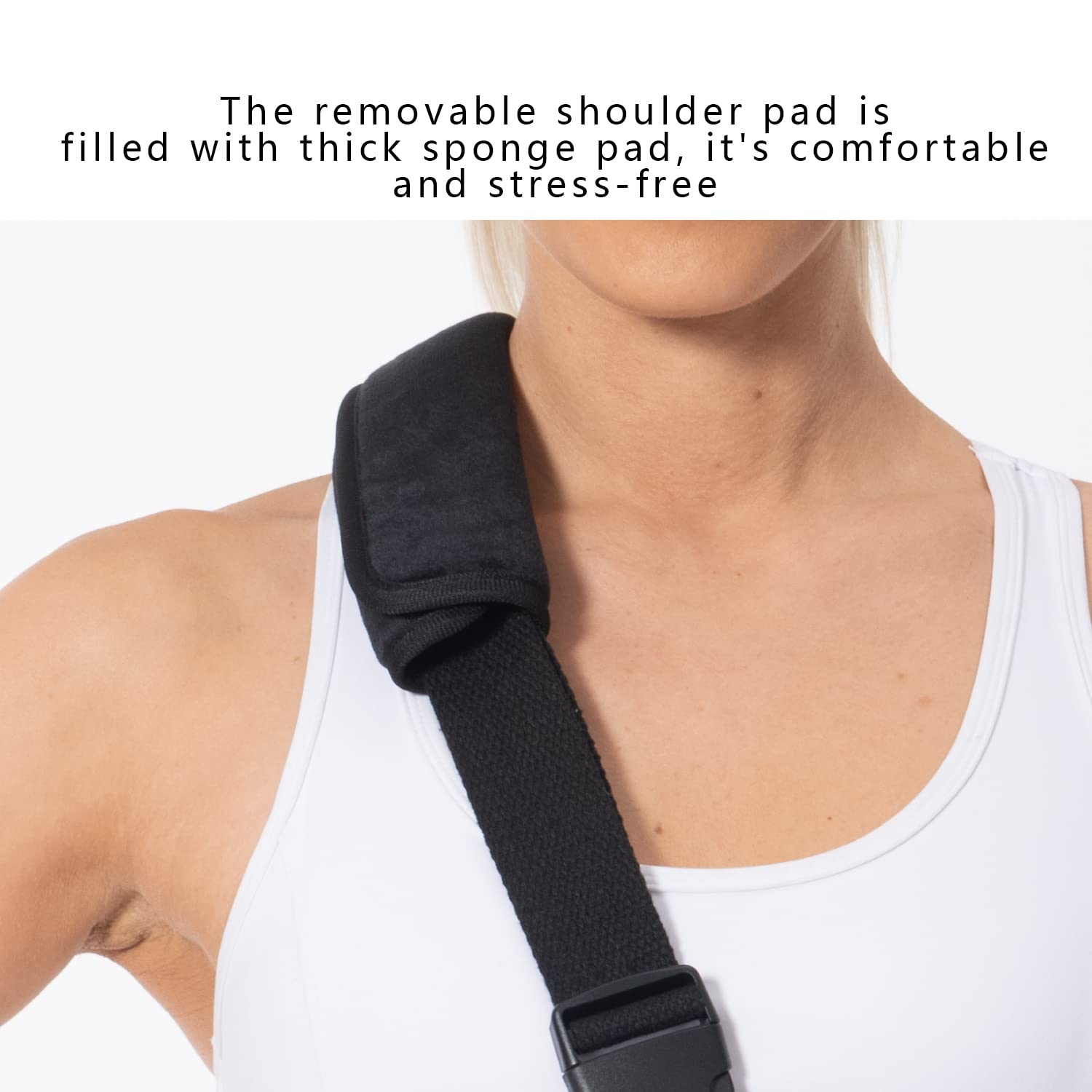 Fotgok Foam Arm Shoulder Sling with Waist Strap Arm Brace Support Elbow Brace for Shoulder Injury for Women, Red Rose Leopard