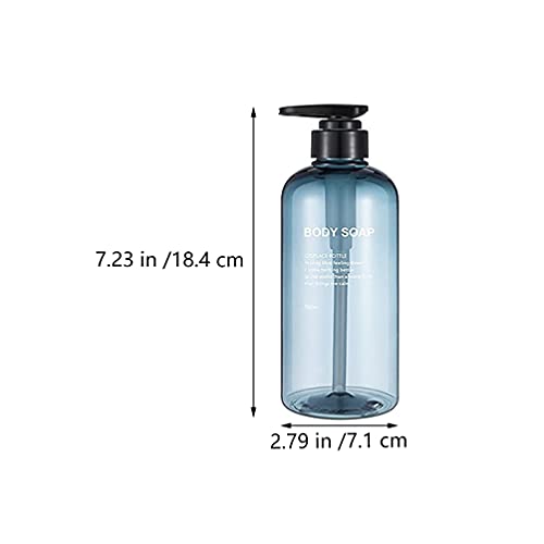 Healifty 3pcs Shampoo Bottle Hand Soap Bottle Empty Lotion Bottles Lotion Container Hair Bottle Push Type Bottle Toiletries Blue Soap Dispenser Shampoo Container The Pet Liquid Perfume