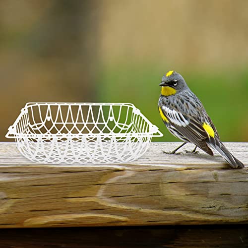 Happyyami 5 Sets Pigeon nest with Brown Cushion Pigeon Bird Pigeon Nesting Bowls Plastic Bird Multipurpose Tool pet Bird Accessories Multi-Function Breeding Nest pp White Incubator Birdcage