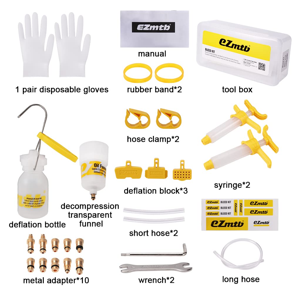 HAKUNA Bike Bleed Kit,Brake Bleed Kit for Shimano Hydraulic Disc Brakes,Bicycle Brake Bleeding Tools Kit for Shimano,SRAM,AVID,MAGURA,TEKTRO,Professional Brake Bleed Kit