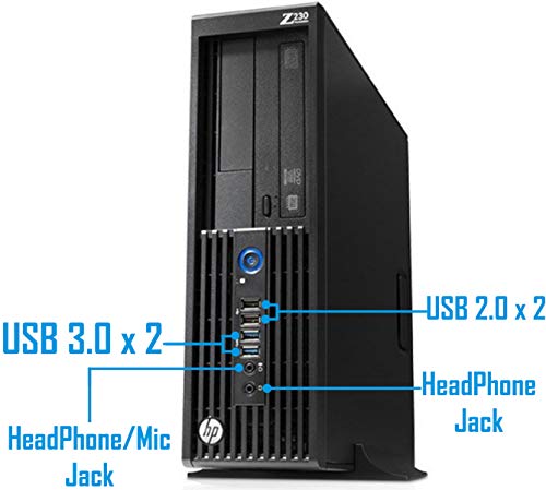 HP z230 Workstation SFF Desktop Computer, Intel Core i7-4770 Upto 3.9GHz, 32GB RAM, 1TB SSD + 500GB HDD, HD Graphics 4600 4K, DisplayPort, HDMI, Wi-Fi, Bluetooth - Windows 10 Pro (Renewed)