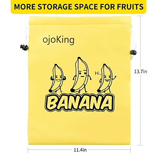 oJoKing Banana Storage Bag Extended Shelf Life,Keep Tt Longer Up To 2 Weeks Stop Food Waste,Washable Storage Bag Potato Sack Reusable Food Saver Bags Seed Sack Bags