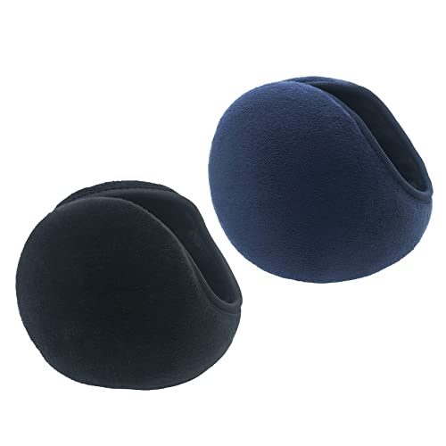 HBlorecer Ear Warmers/Earmuffs 2 pcs Soft Plush Fleece Outdoor Ear Covers Cold Winter Ear Muffs for Men & Women