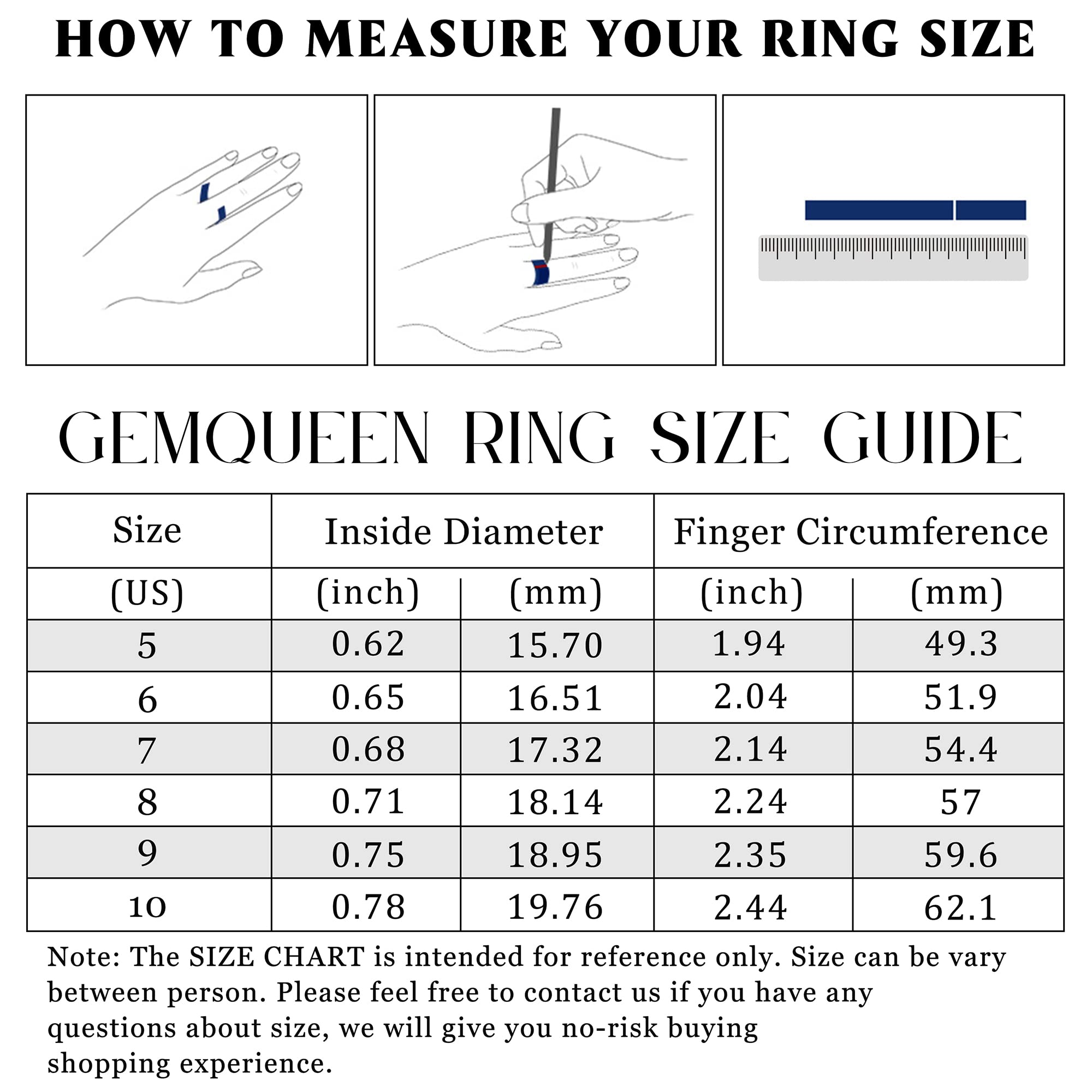 GEMQUEEN Moissanite Wedding Band Rings 925 Sterling Silver Rings 18K White Gold Plated 0.7ct D Color VVS1 Lab Created Diamond Half Eternity Band Rings Stackable Engagement Rings for Women Size 7