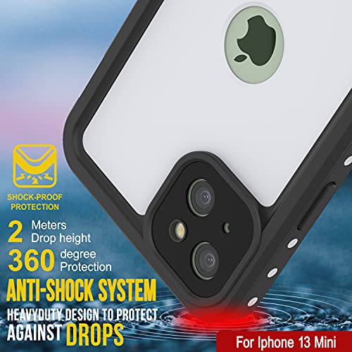 Punkcase for iPhone 13 Mini Waterproof Case [StudStar Series] [Slim Fit] [IP68 Certified] [Shockproof] [Dirtproof] [Snowproof] 360 Full Body Armor Cover for iPhone 13 Mini (5.4") (2021) [White]