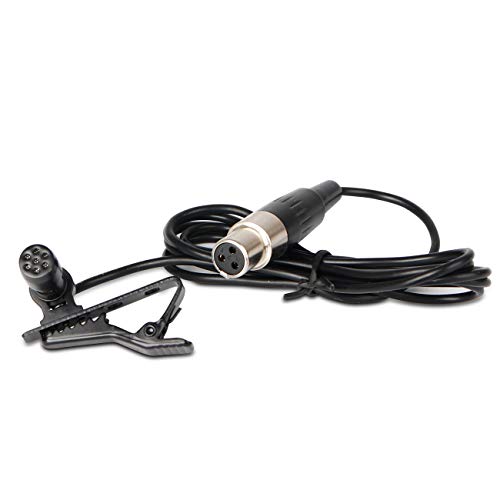 Depusheng Professional 3 Pin XLR TA3F Lavalier Lapel Tie Clip Cardioid Condenser Microphone for PC Wireless Bodypack Transmitter