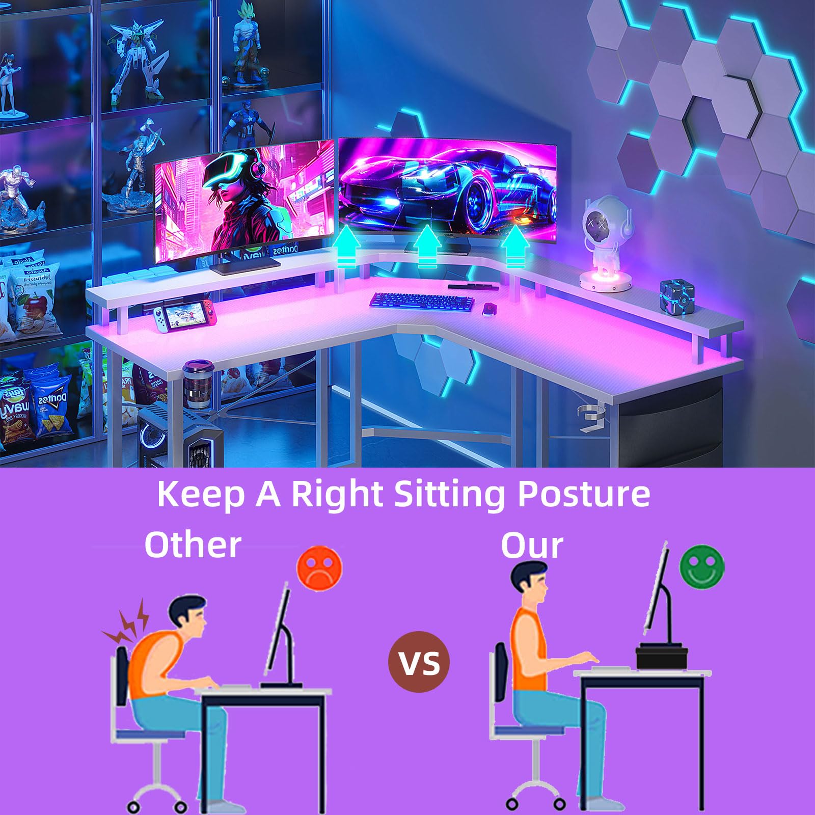 Flrrtenv 31 Inch Computer Desk, Small Desk, Office Desk with Hook, Modern Home Office Desk, Writing Desk, PC Desk, White