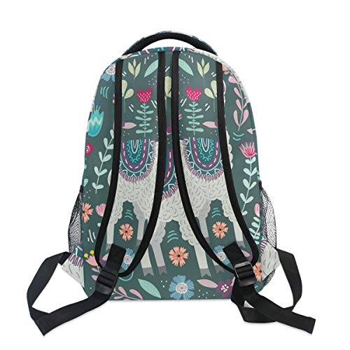 School Backpack Llama Teens Girls Boys Schoolbag Travel Bag