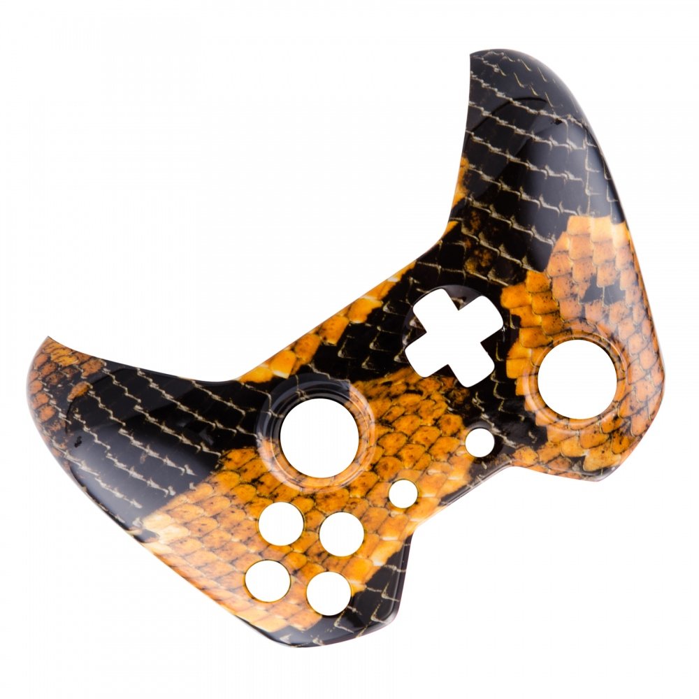 Extremerate Hydro Dipped Gold Dragon Scales Front Up Top Shell For Xbox One Controller