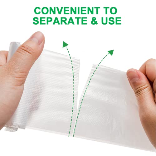 Small Trash Bags 100 Counts, Waikas Garbage Bags for Bathroom Car Mini Trash Can, Plastic Bag for Bedroom Living Room, 4 Gallons, White