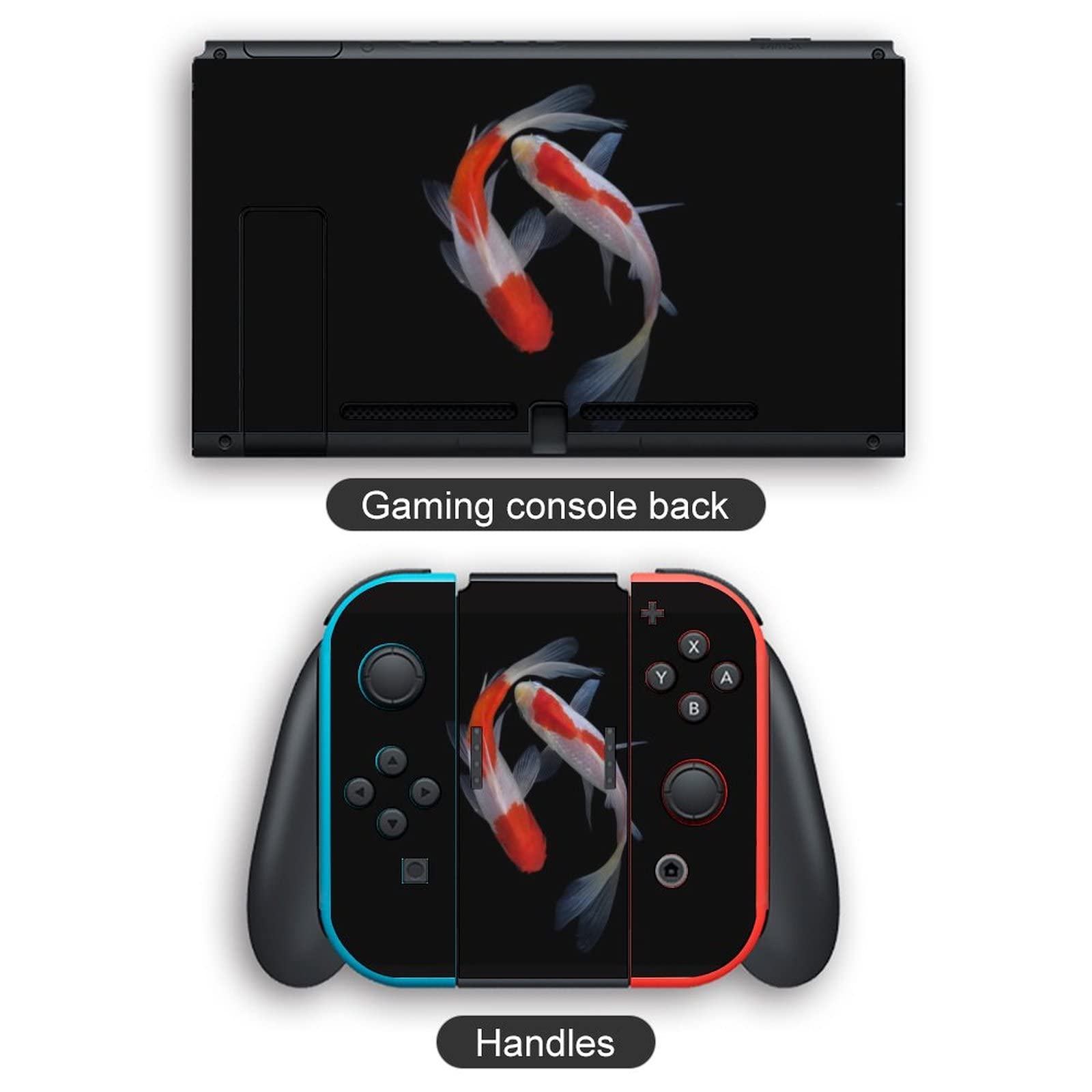 Koi Fishes Decal Stickers Cover Skin Protective FacePlate for Nintendo Switch for Switch
