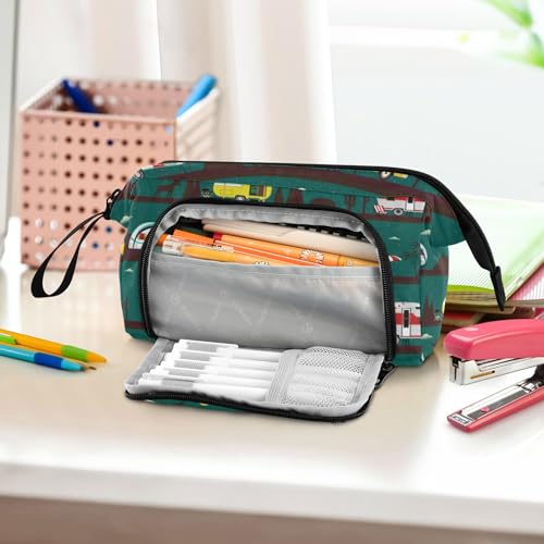 Glaphy Travel Trailers Camping Car Pencil Case Large Capacity Pencil Pouch Bag Pen Carrying Case Storage Stationery Bag