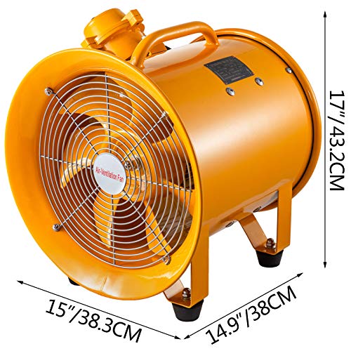 Mophorn Explosion Proof Fan 12 Inch(300mm) Utility Blower 550W 110V 60HZ Speed 3450 RPM for Extraction and Ventilation in Potentially Explosive Environments