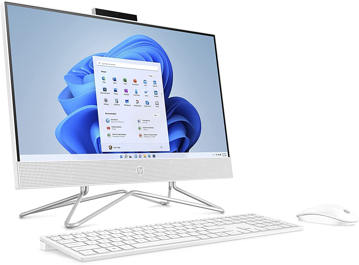 HP 22 All-in-One Desktop | 21.5" Diagonal FHD VA Anti-Glare (72% NTSC) | Intel Celeron J4025 Processor | 8GB DDR4 256GB SSD | Intel UHD Graphic 600 | Privacy Camera Win11Pro White + HDMI Cable