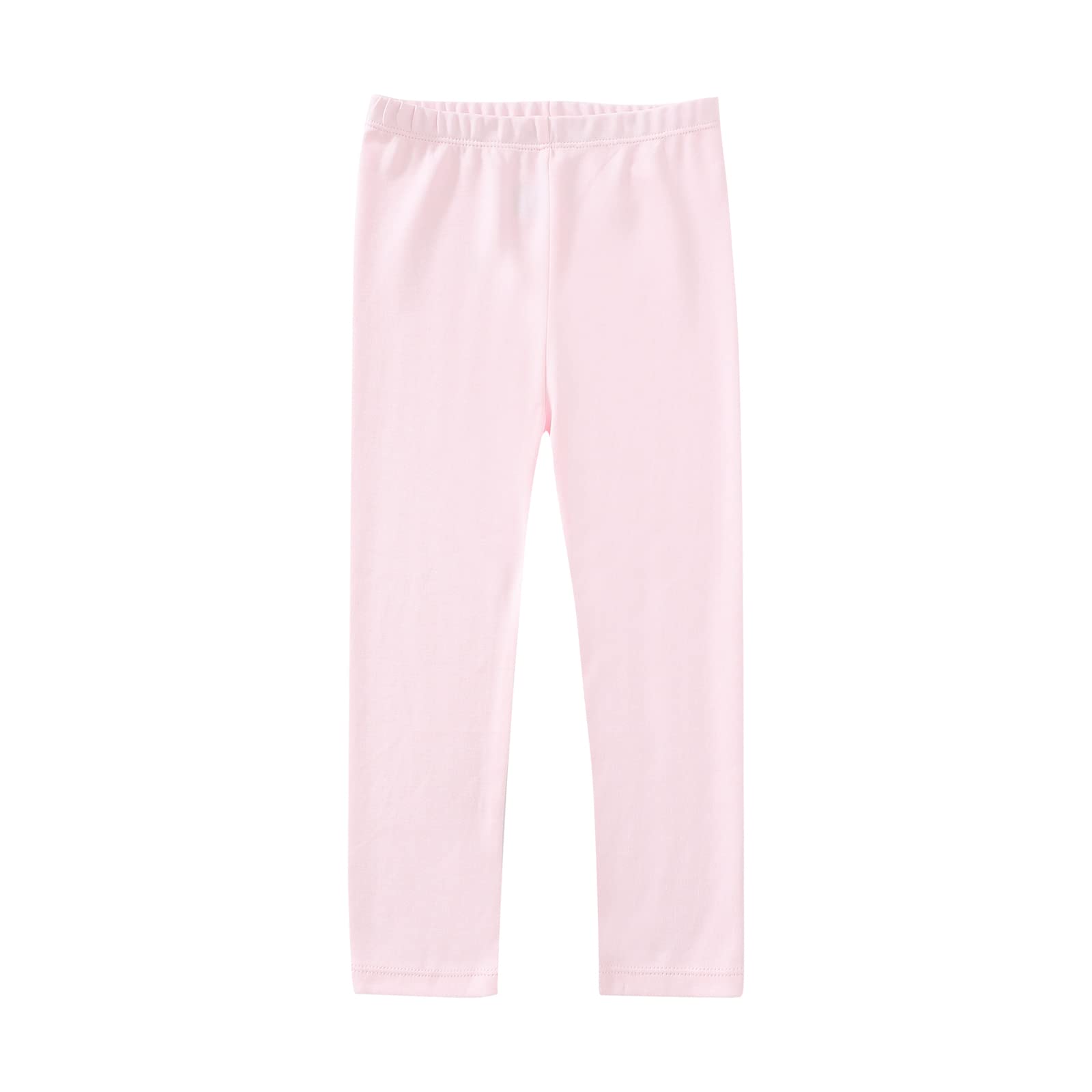 GLASH Kids Toddler and Baby Girls 4-Pack Organic Cotton Ribbed Pants, Stripe, Size 3T
